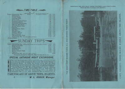 CA. 1895 STEAMBOAT CAPTAIN VISGER I 1000 ISLAND SUNDAY RIVER FLYER | eBay