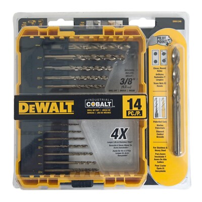 DeWalt Industrial Cobalt Alloy Steel Drill Bit Set with ToughCase+ ...