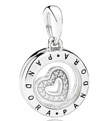 Pandora Petite Memories Floating Heart Locket Charm New | eBay