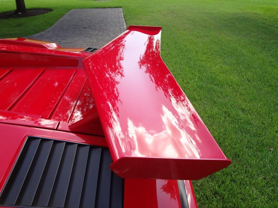 Lamborghini Countach Big rear Wing Complete 9pc FRP Composite No Rust ...