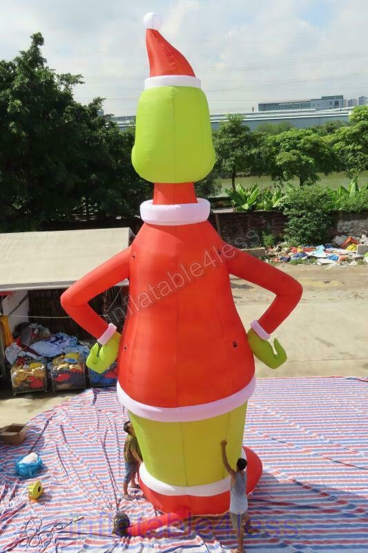 30FT Inflatable Christmas Grinch Xmas Holiday Decoration with Fan and ...