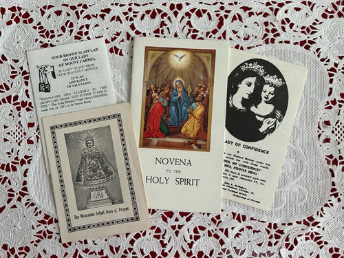 4 Vintage Antique Catholic SMALL BOOK PAMPHLET BOOKLET Devotional HOLY ...