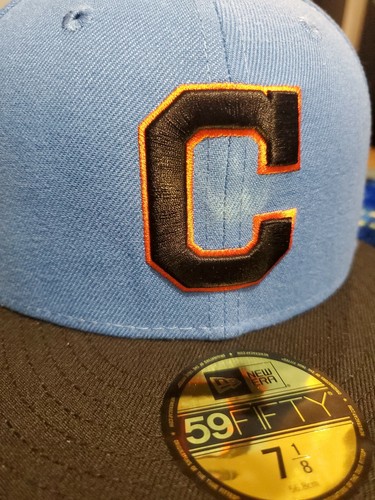 Hat Club Exclusive fitted 7 1/8 59fifty Cleveland Indians Jacobs field ...