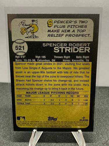2022 Topps Heritage High Number - #521 Spencer Strider (RC) for sale ...