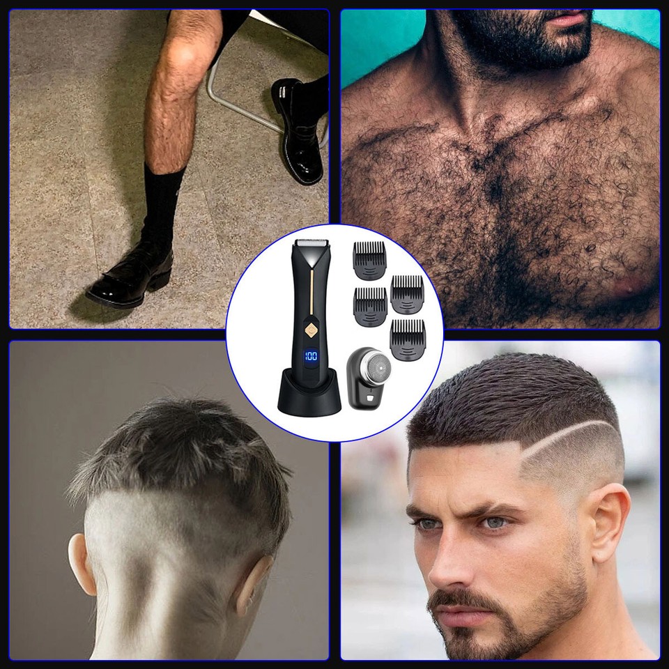 Mens Electric Manscaping Pubic Hair Trimmer Groin Men's Razor Body ...