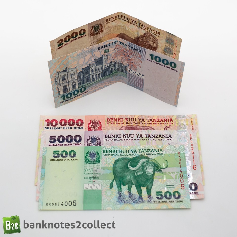 TANZANIA: Set of 5 Tanzania Shillings Banknotes. | eBay