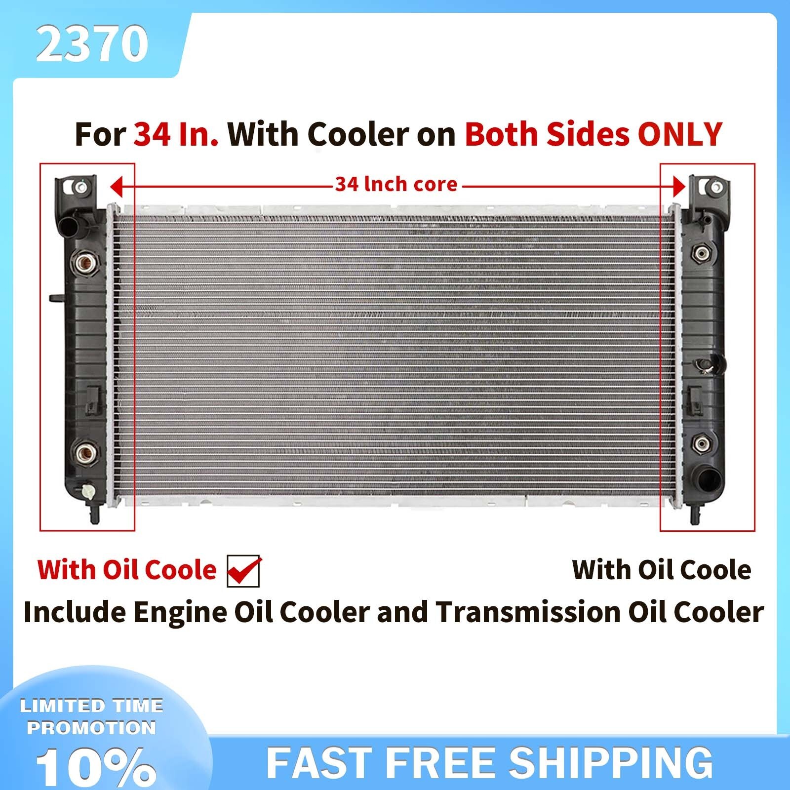 Radiator 2370 For Chevy Silverado 1500 2500 Suburban Tahoe 4.8 5.3 6.0L ...