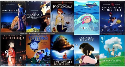 Miyazaki Studio Ghibli Bulk 10 Original French Rolled Movie Posters 53 ...