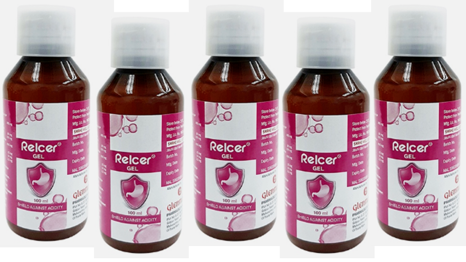 5 x 100ML RELCER GEL Digestive Health For Gastric or Acid Reflux ...