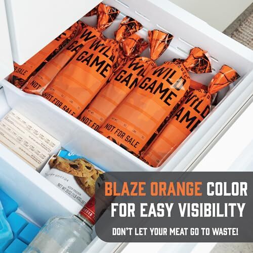 50 Pack 1.5Lb Wild Game Freezer Bags Hunting Meat Packaging for Ground ...