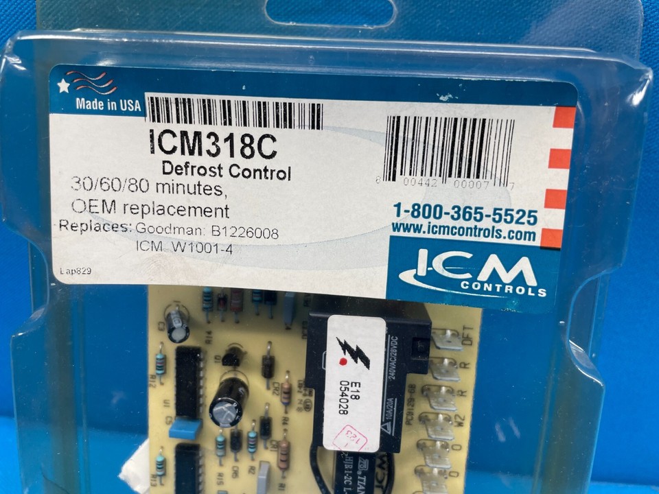 ICM 30/60/80 Heat Pump Defrost Control Circuit Board B1226008 W1001-4 ...