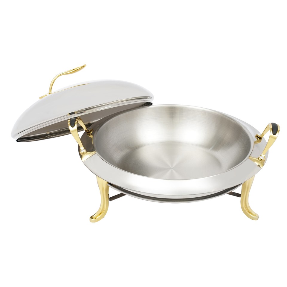 Chafing Dish 28cm Buffet Set Round Chafer with Lid Food Warmer Catering ...