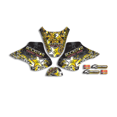 2000 -2006 SUZUKI JR 50 JR50 GRAPHIC STICKERS KIT ROCKSTAR : BLACK ...