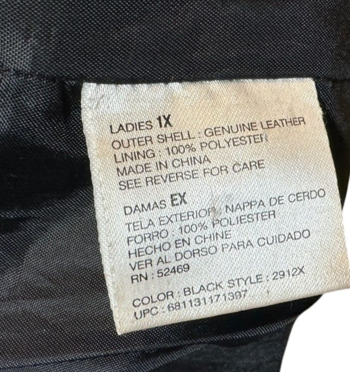 Outbrook - Women's Size 1X - Black Leather Jacket - NWOT | eBay