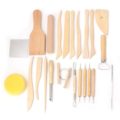 23pcs Pottery Clay Sculpture Carving Modelling Ceramic Hobby Art Craft ...