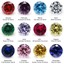 50PCS Per Colors Total 600pcs Round Birthday Stone Loose Cubic Zirconia ...