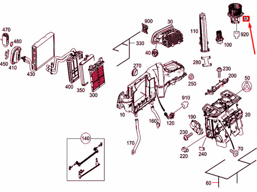 MERCEDES-BENZ C W204 INTERIOR HEATER BLOWER MOTOR RHD A2048200908 NO🇺🇸 ...