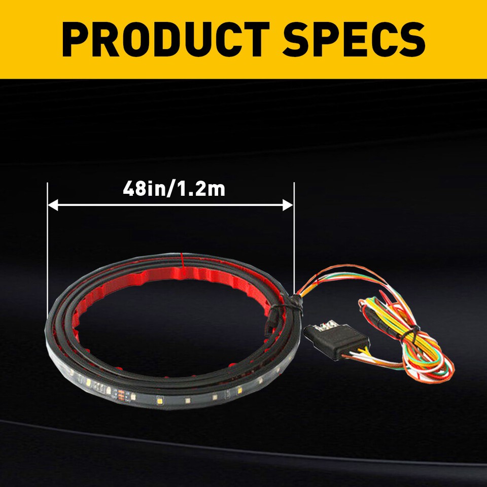 60" LED STRIP TAILGATE LIGHT BAR REVERSE BRAKE SIGNAL FOR CHEVY FORD ...