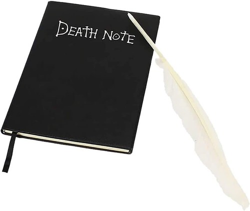 Death Note Cosplay Notebook W/ Feather Pen Book Anime Theme Writing ...