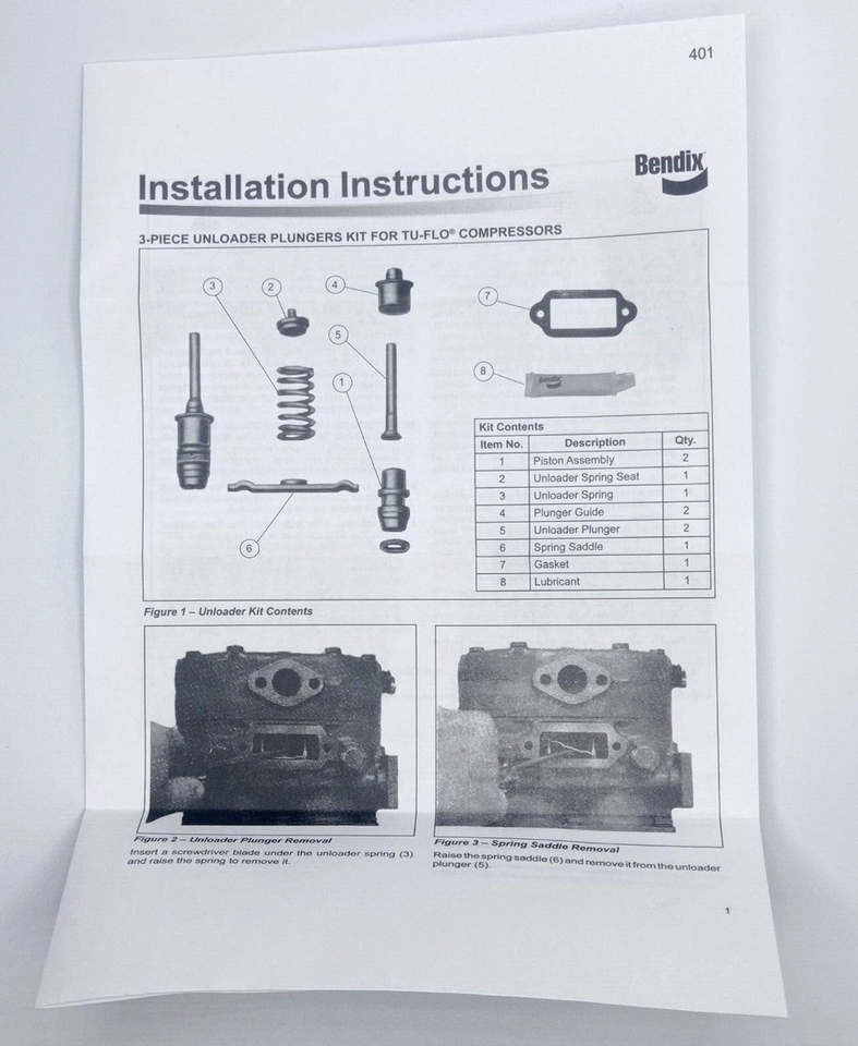 287043N Tu-Flo 501 Bendix Head Repair Kit Air Compressor Genuine | eBay