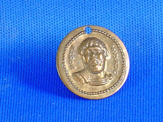 Roman Emperor Postumus Numismatic EF Aureus one sided golden brass copy ...