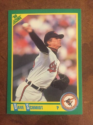 Dave Schmidt 30 Score 1990 MLB Baseball Trading Card | eBay