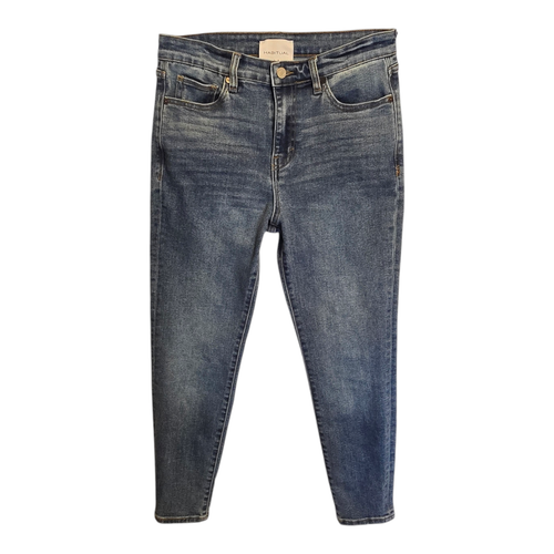 Habitual Jeans Womens Size 8/29 Blue Hadley High Rise Ankle Distressed ...