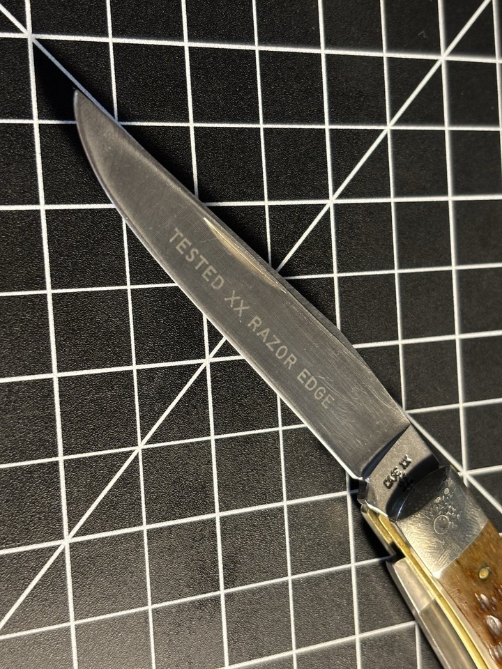 Case 1989 6254 SS Trapper Brown Standard Jig Bone Tested XX Razor Edge ...
