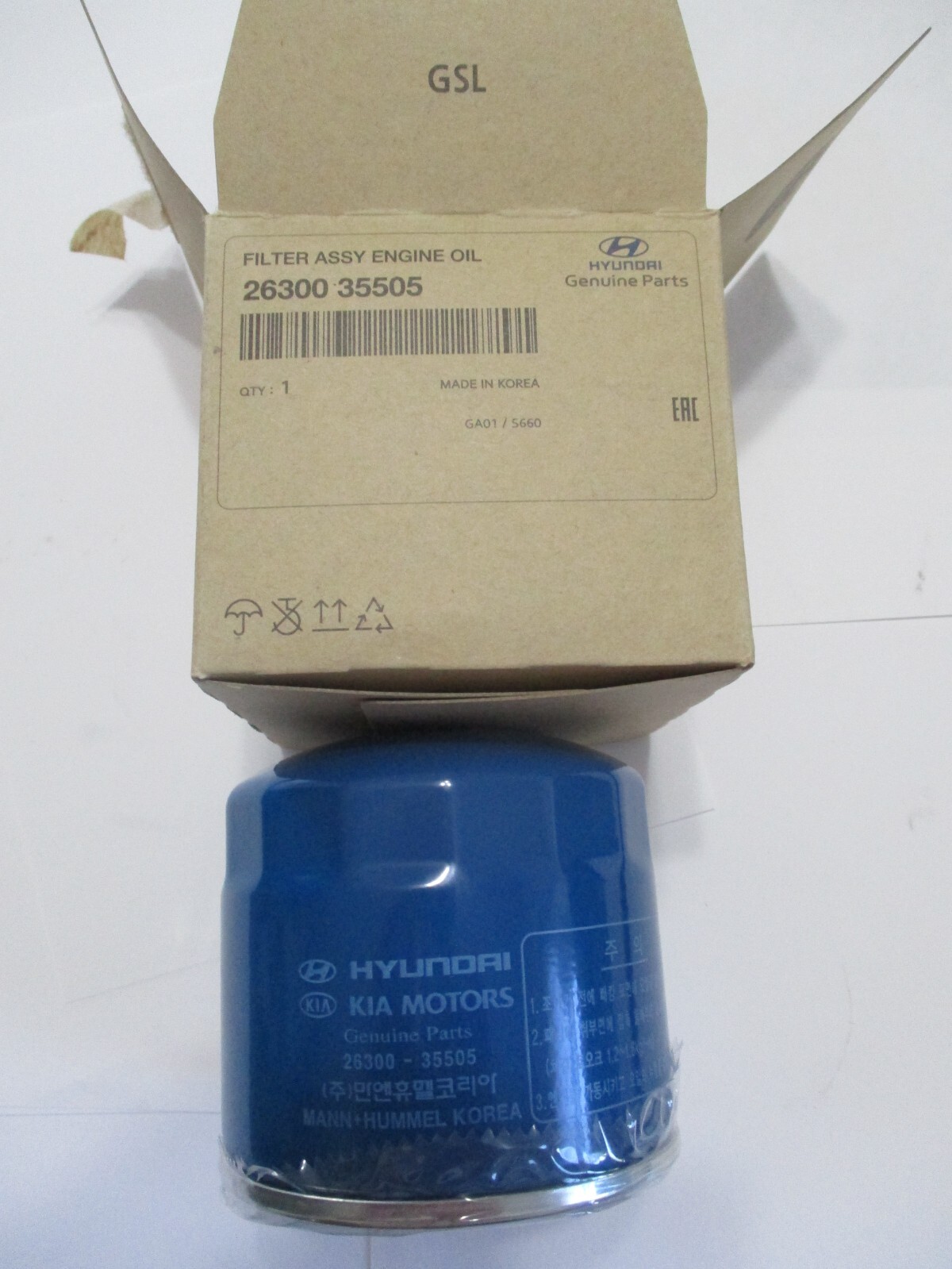 HYUNDAI 2630035505 - Cross reference oil filters