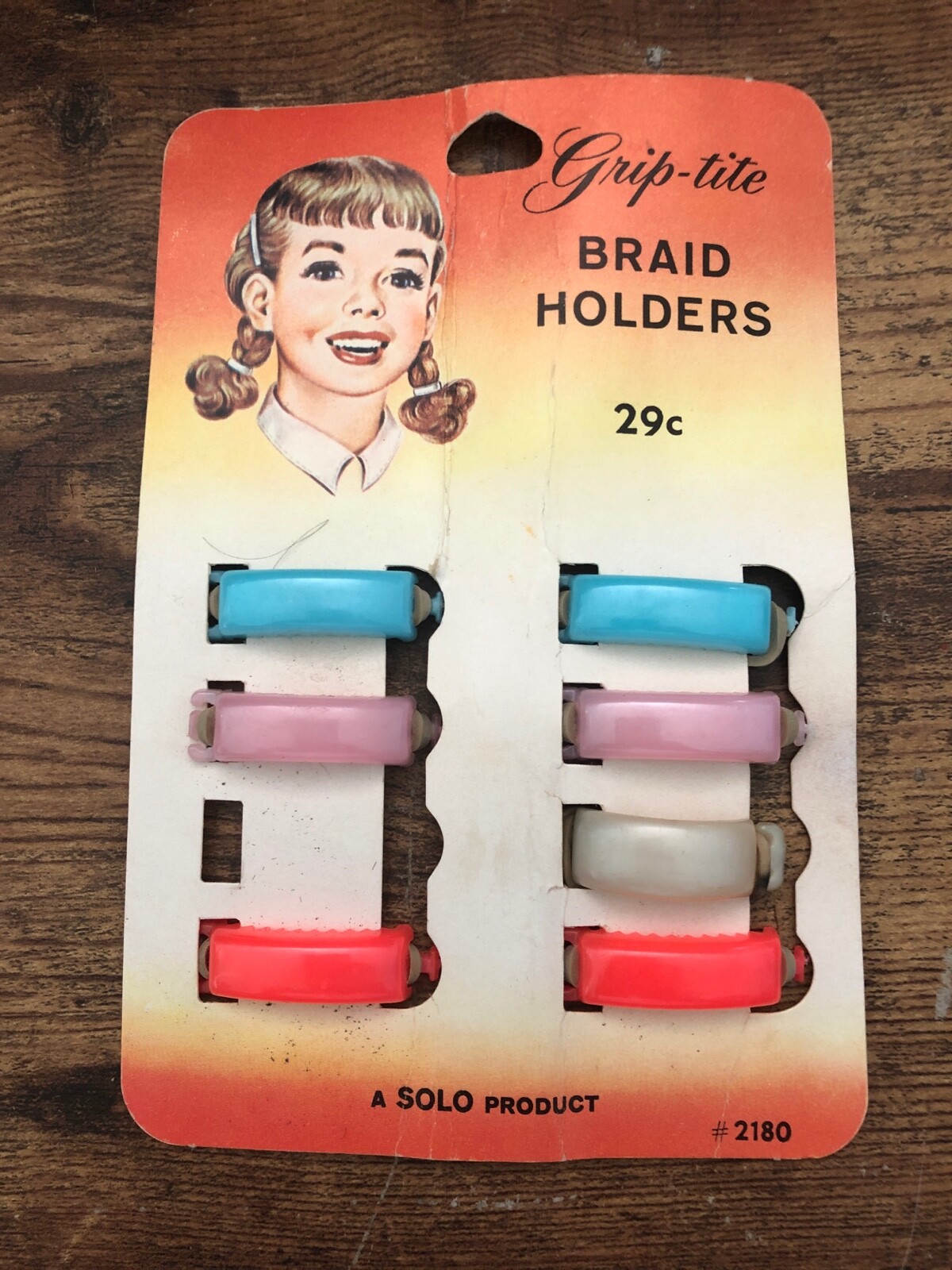 Vintage GRIP-TITE BRAID HOLDERS Solo Product 1960's Y… - Gem