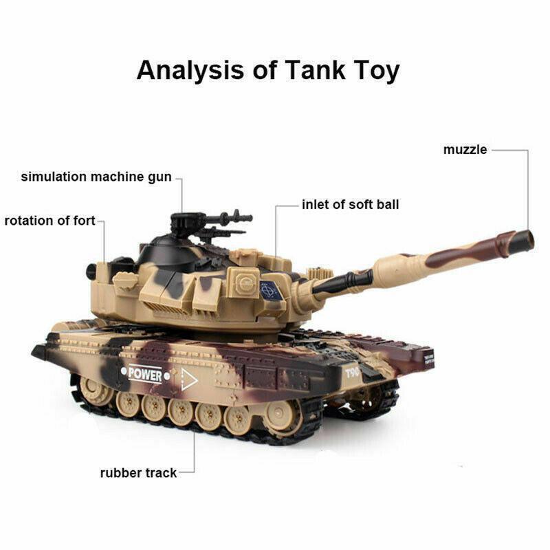 1:32 Main Battle Tank Military War Remote Control w/ Shooting Bullets ...