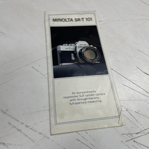 VINTAGE RETRO Minolta Camera Photo Book Booklet Guide SR-T 101 Film ...