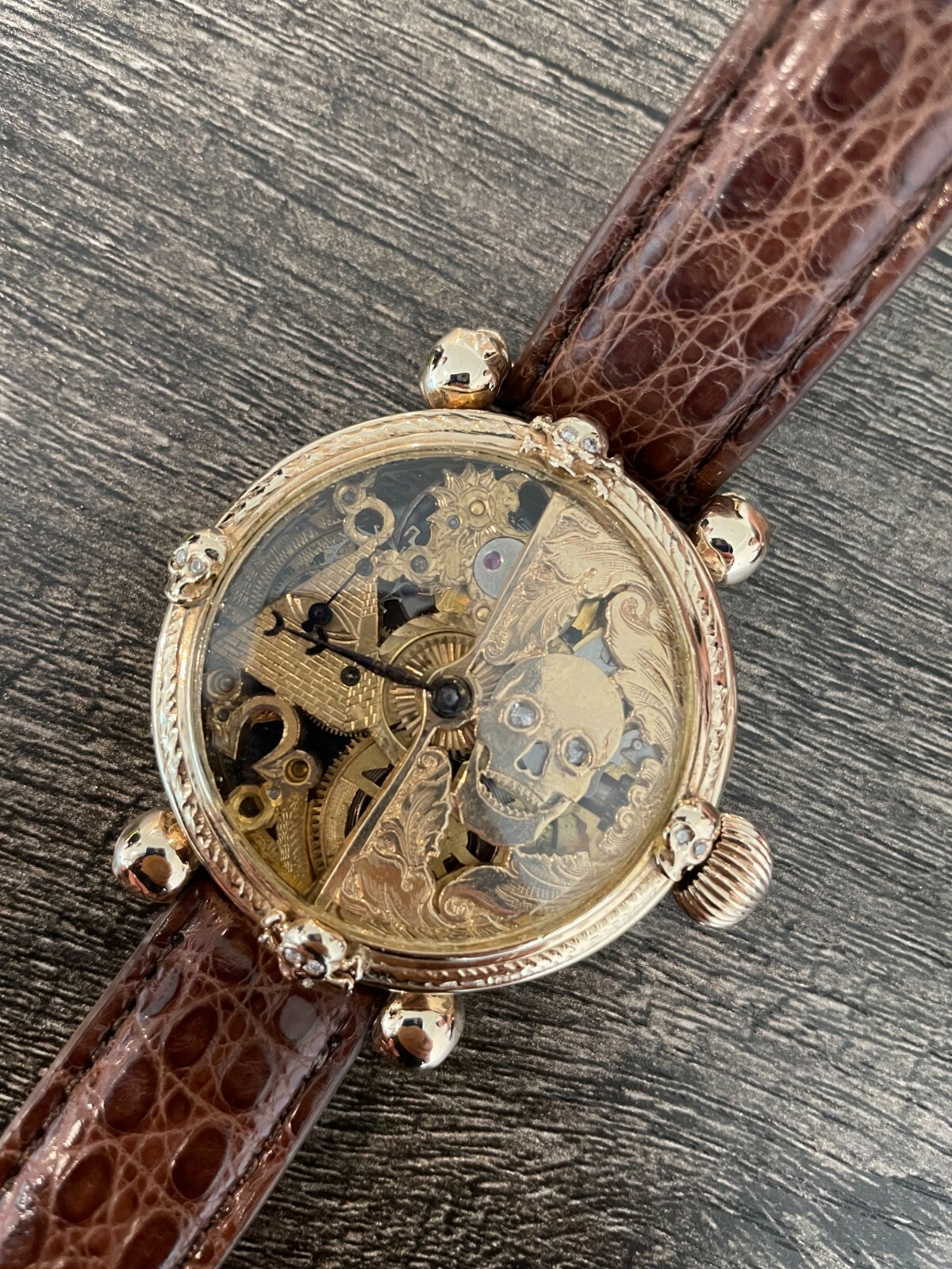 Extremely Rare Vintage OMEGA Gold Skeleton Masonic MEN's Watch Swiss | eBay