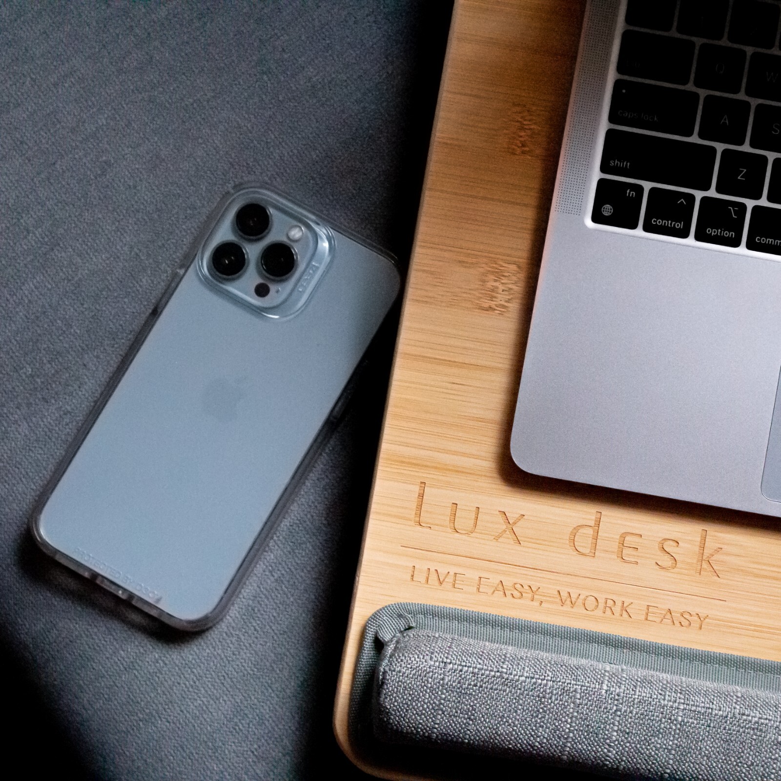 LUX DESK Portable Ergonomic Bamboo Laptop Desk Bed Desk For Working ...