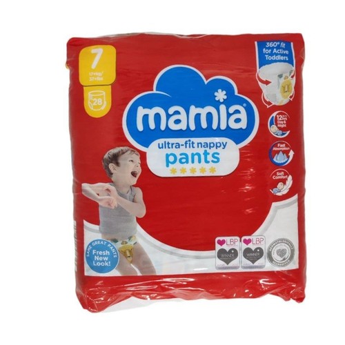 Mamia Size 7 XXL Nappy Pants 28 Pack | eBay