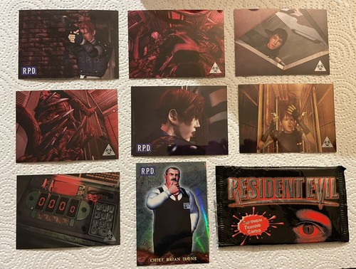Resident Evil 2 8x Trading Cards 1998 Capcom Umbrella Raccoon ...