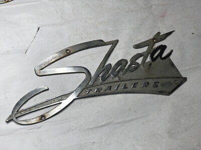Vintage Shasta Trailers Metal Camper Travel Trailer Badge Side Emblem ...