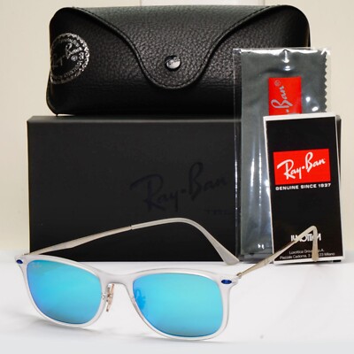 Ray-Ban Sunglasses 2016 New Wayfarer LightRay Blue Mirror RB 4225 646/ ...