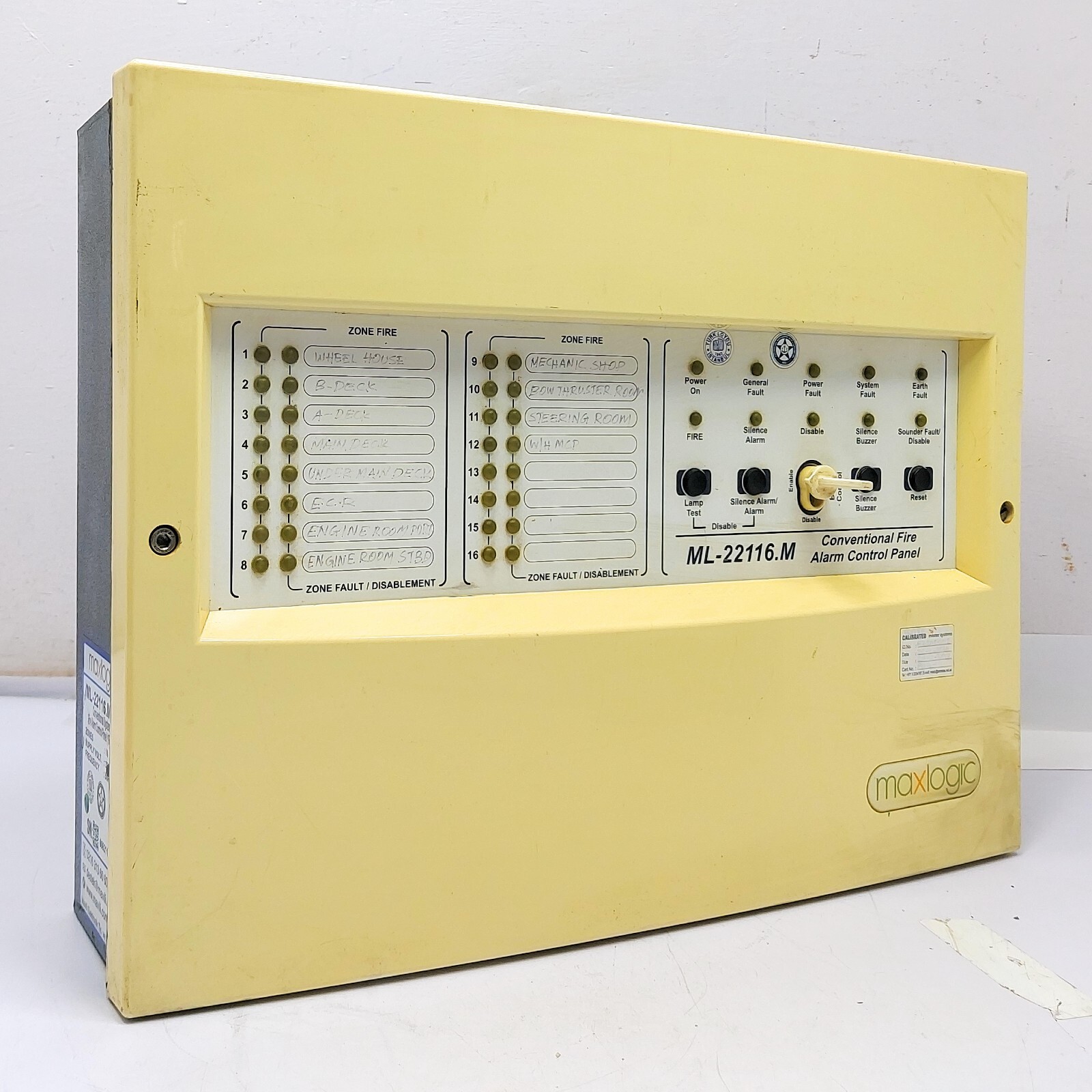MAXLOGIC ML-22116.M 50HZ CONVENTIONAL FIRE ALARM CONTROL PANEL 9311 for ...