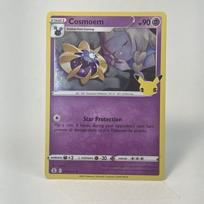 Cosmoem 14/25 Celebrations Holo Rare Pokémon TCG 014/025 25th ...