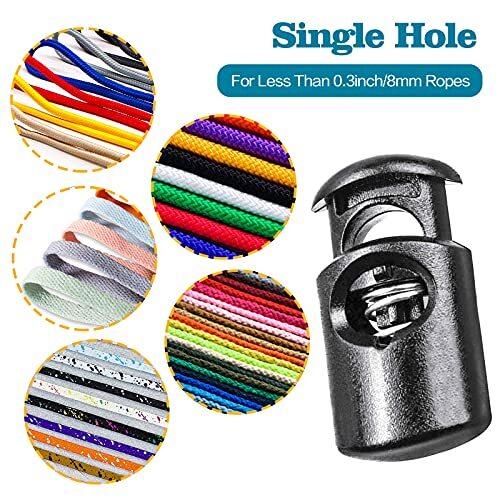 Plastic Toggle Spring Stop Single Hole String Cord Lock | eBay