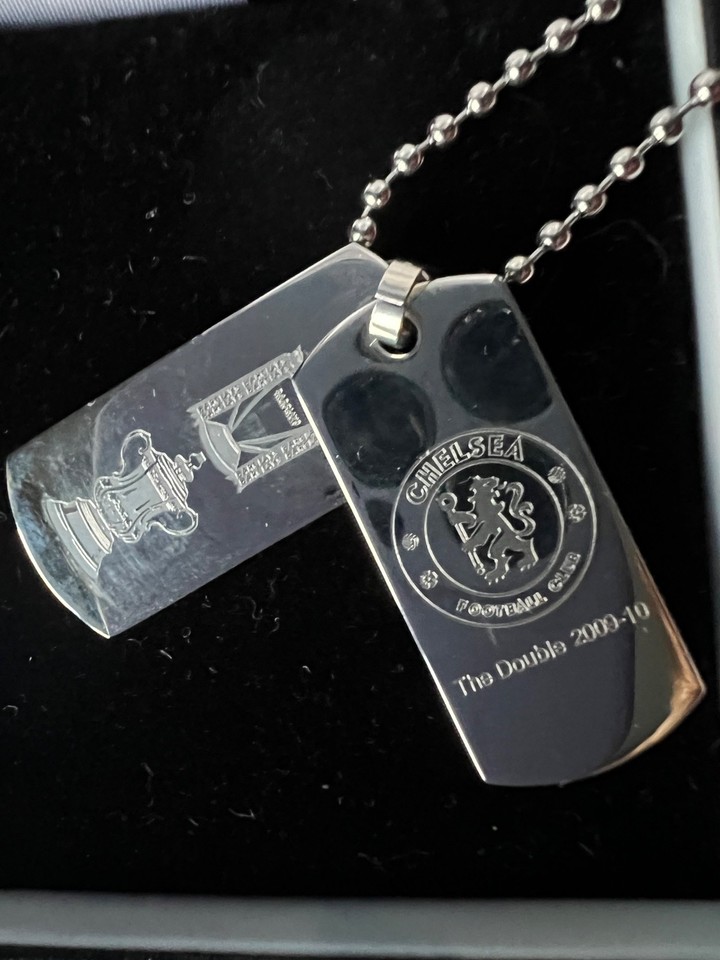 Official Chelsea FC The Double Engraved Dog Tags Pendant in Box. BRAND ...