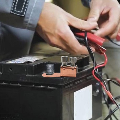 Car Battery Terminal Connector Brass Block with Tightening Screw and ...