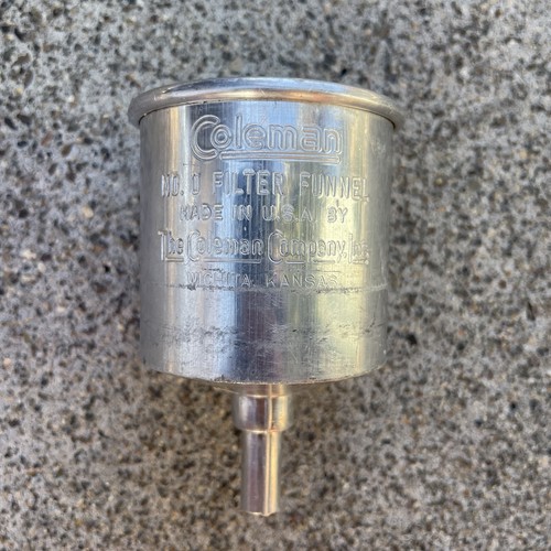 Vintage Coleman No. 0 Aluminum Fuel Filter Funnel No Box | eBay
