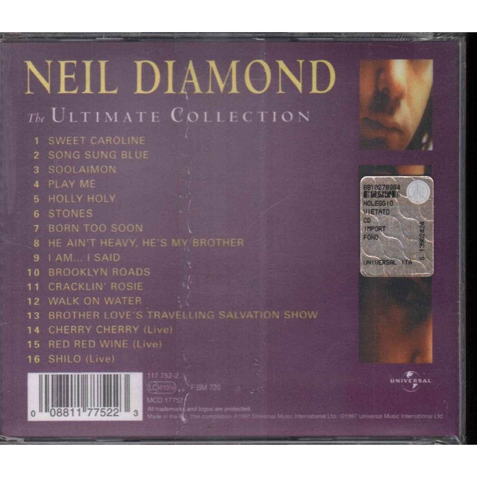 Neil Diamond CD The Ultimate Collection / MCA Records MCD 17752 Sealed ...