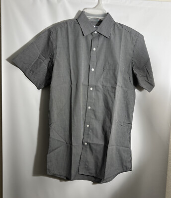 Affinity Apparel mens shirt Button-Up size Medium Shirt Black/White ...