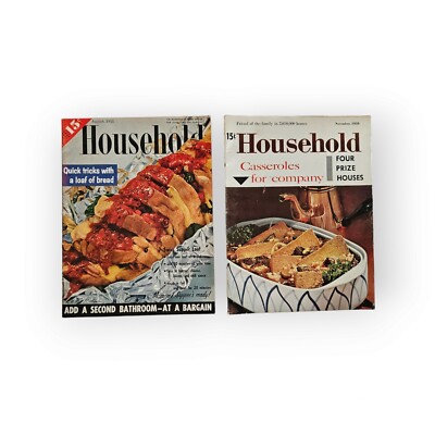 Household August 1958 November 1958 Lot Of 2 Vintage Magazines | eBay