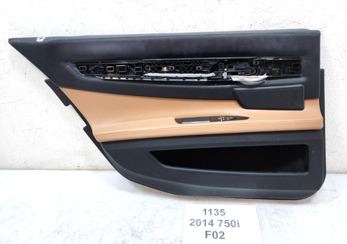 10-15 OEM BMW F02 740 750 Rear Driver Side Door Card Panel Nappa ...