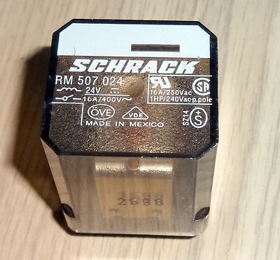 SCHRACK Marken - Leistungs - Relais relay 3 x Wechsler 24V Type RM 707 ...