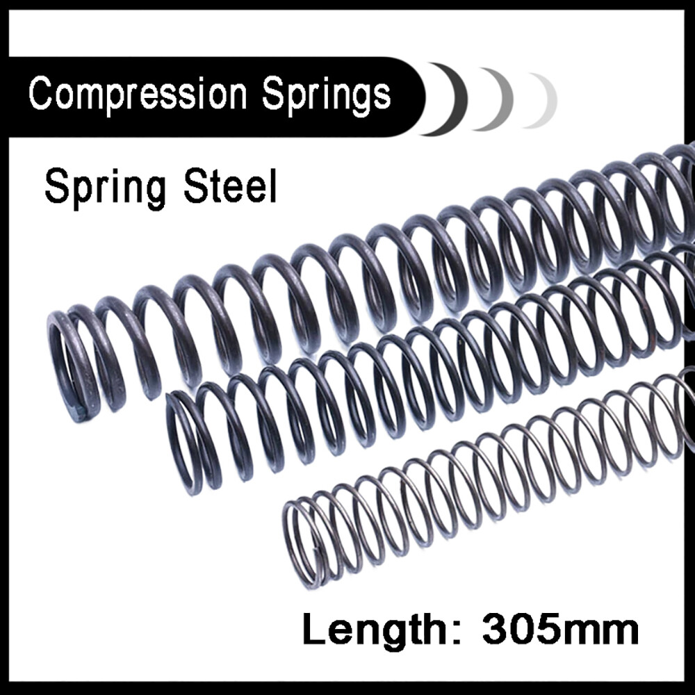 Black Spring Steel Small Compression Springs Long 305mm 0.3~1.8mm Wire ...